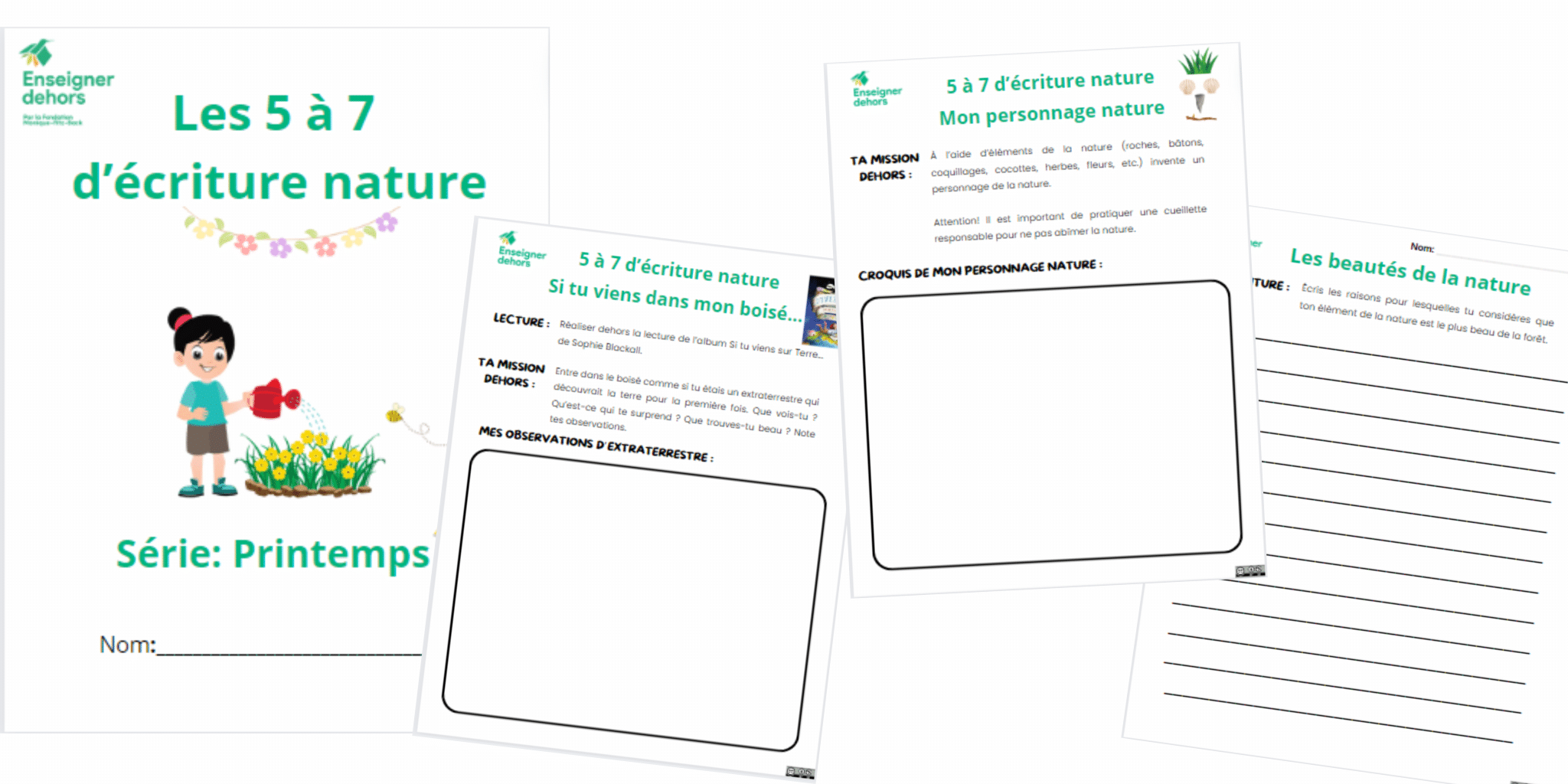 5 à 7 d'écriture nature : Série Printemps | Enseigner dehors